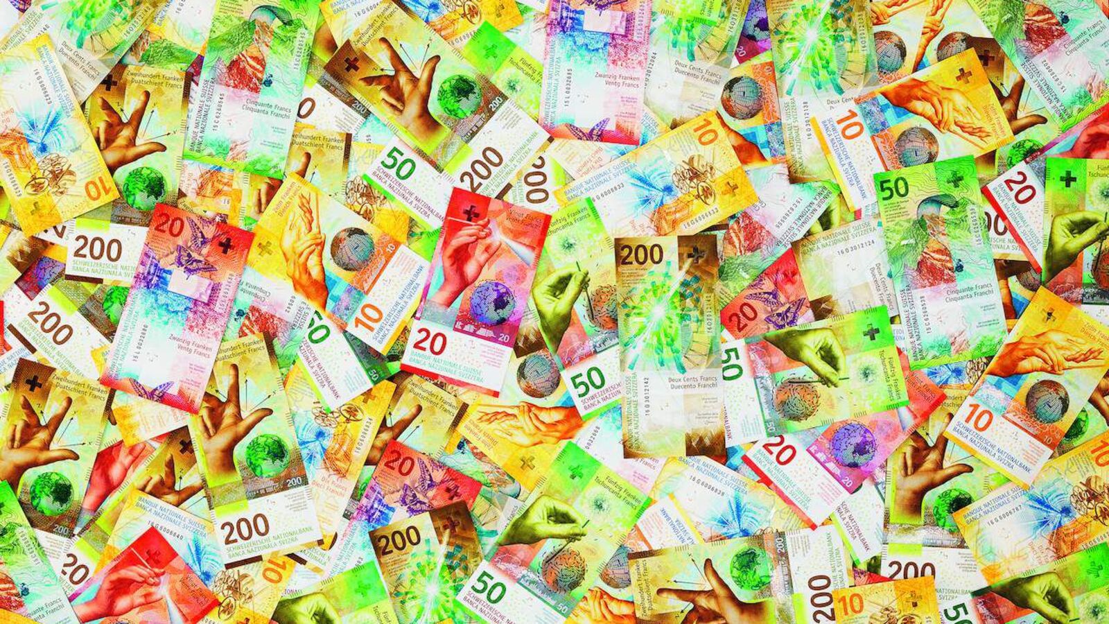 Swiss National Bank | color | ink | banknotes | Swiss franc
